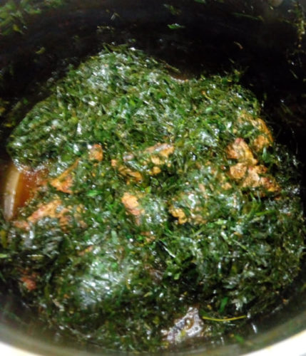 Macabo malaxé aux feuilles d’okok - Cuisine de Chez Nous