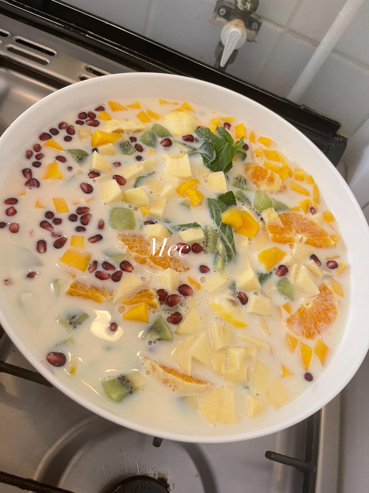 Belle salade de fruits au lait - Cuisine de Chez Nous