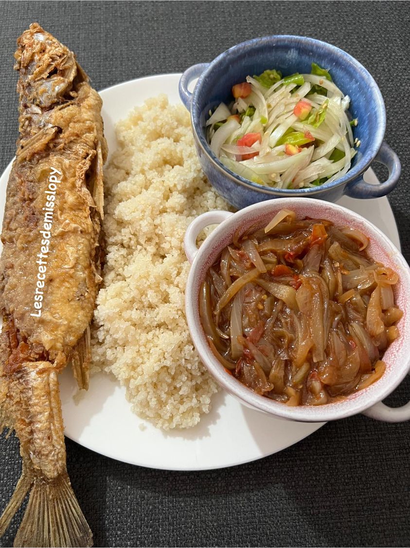 Attieke poisson bar frit et ses 2 sauces – Cuisine de Chez Nous