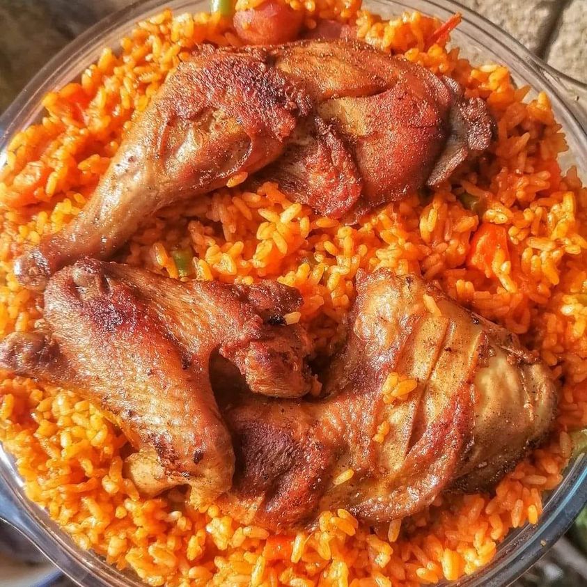 Recette riz jollof au poulet. - Cuisine de Chez Nous