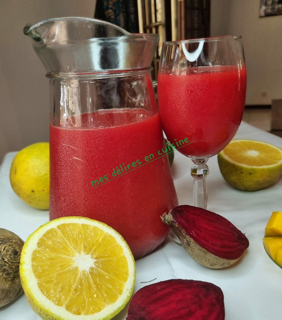 Jus de mangue, orange à la betterave - Cuisine de Chez Nous