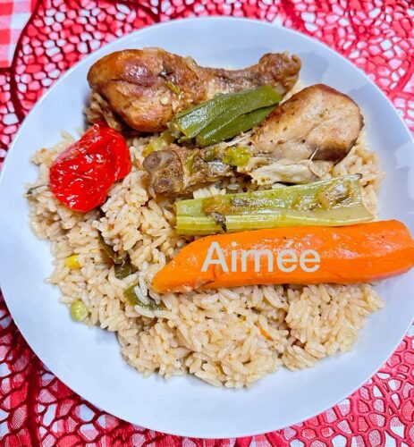Riz gras au poulet légumes - Cuisine de Chez Nous