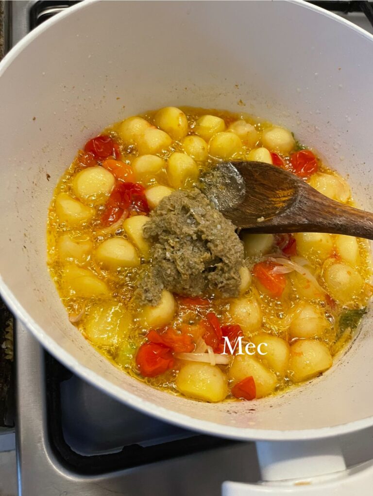 Sauté de haricots rouges et pommes de terre aux crevettes
